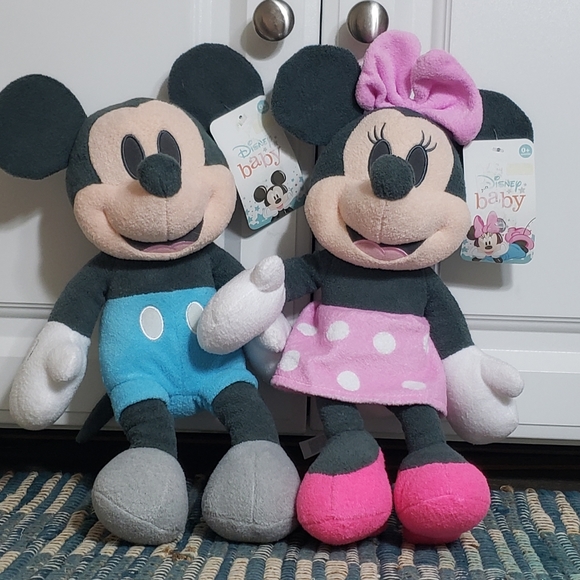 Disney | Toys | Bnwt Disney Baby Mickey Minnie Mouse Plush Dolls | Poshmark